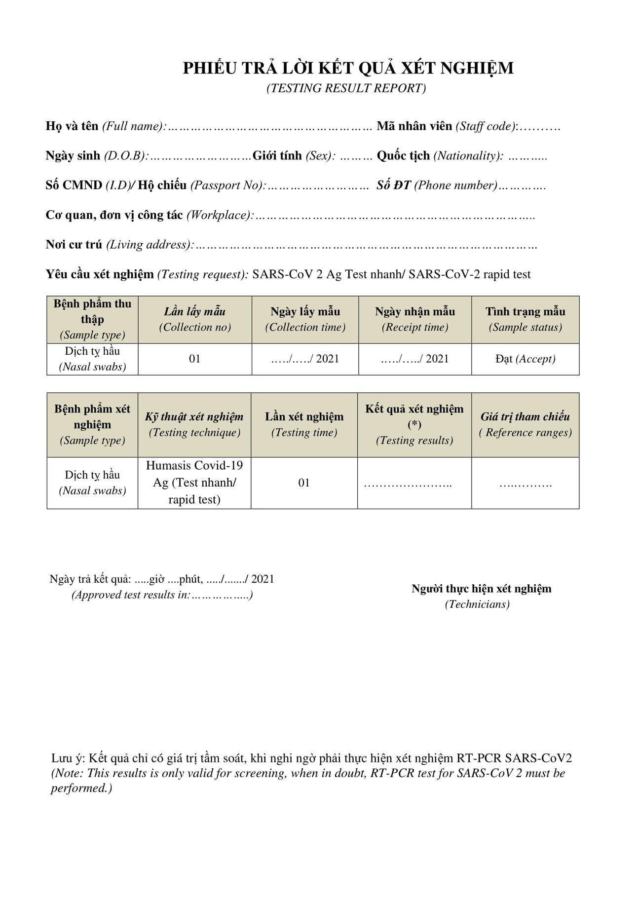 COVID-19 Home Test and Walk-in at Ho Chi Minh City - Klook